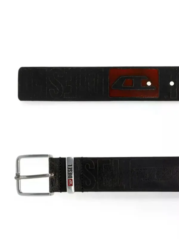 DIESEL® 4 Cm Leather Belt With Logo