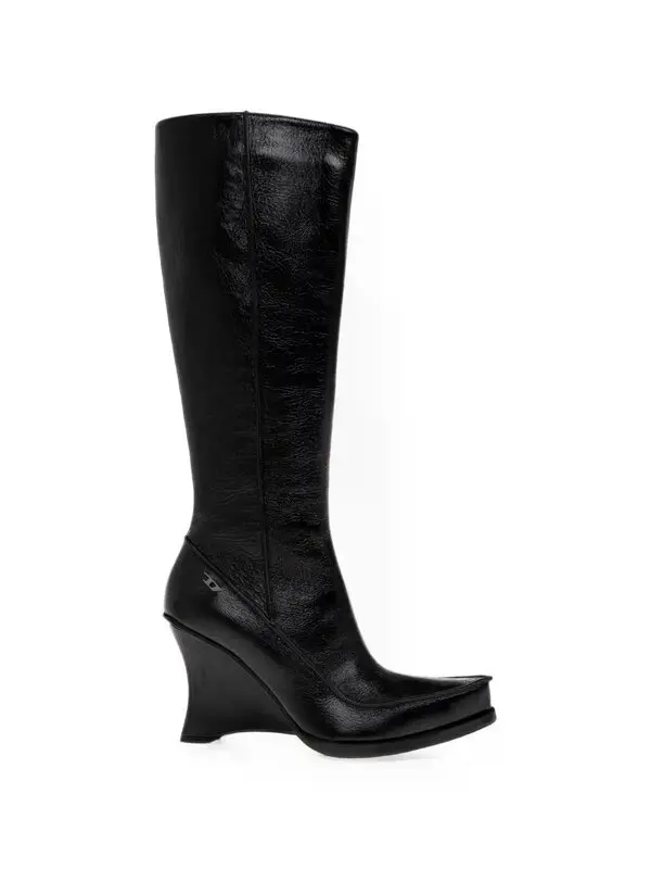 DIESEL® D-lucette Wedge-heel Boots - Black
