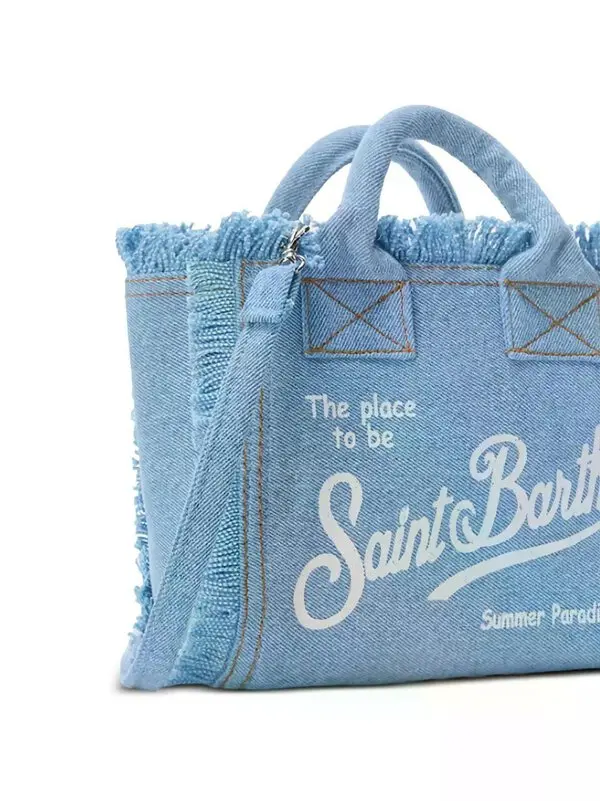 MC2 SAINT BARTH Vanity Mini Frayed Tote Bag
