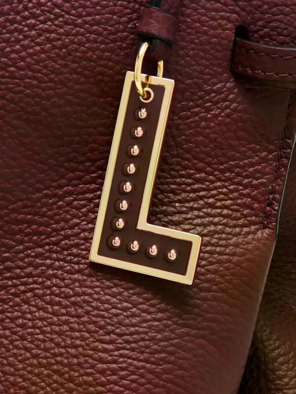 LANCEL Medium Swann Grained Leather Tote Bag