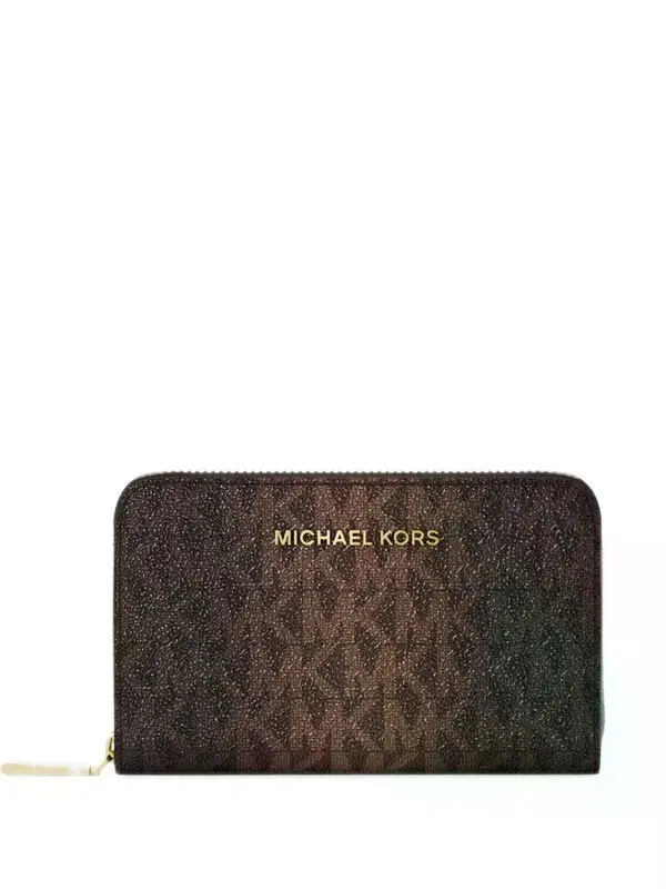 Michael Kors Small Logo And Leather Wallet