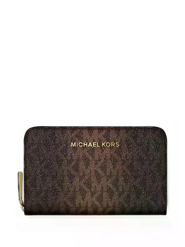 Michael Kors Small Logo And Leather Wallet