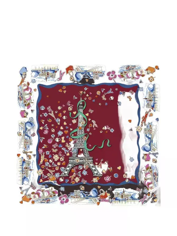 Longchamp Tour Enchantée Silk Scarf 50