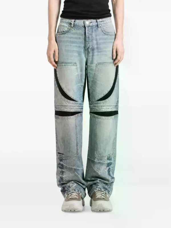 Amiri Panelled Distressed Jeans