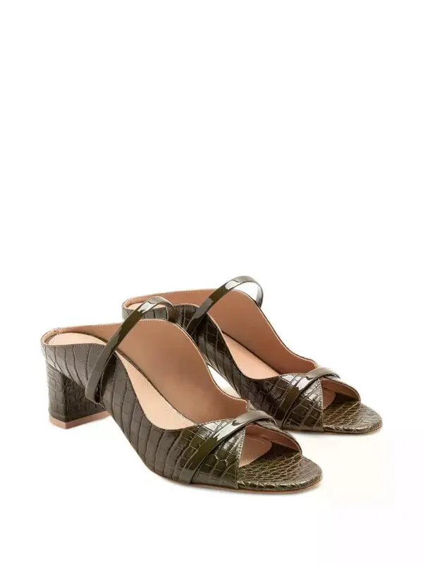 MALONE SOULIERS Norah Croc-effect Leather Mules