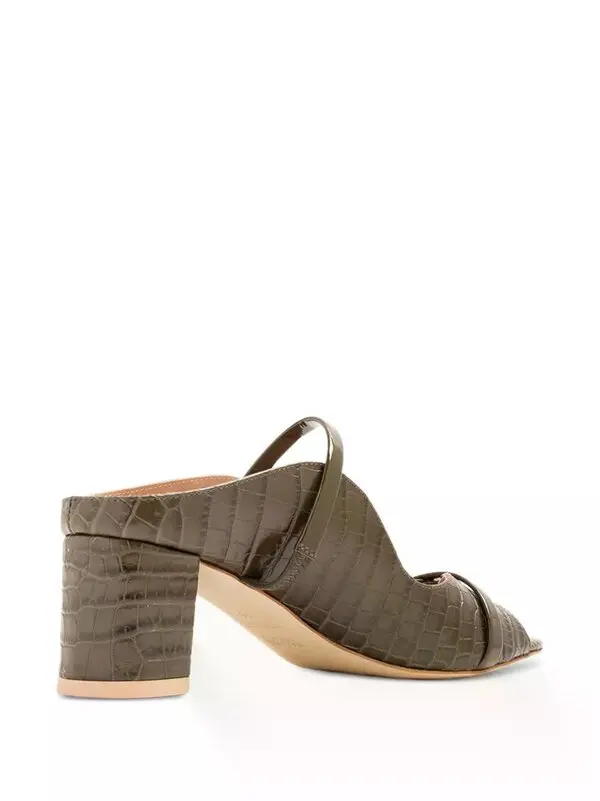 MALONE SOULIERS Norah Croc-effect Leather Mules