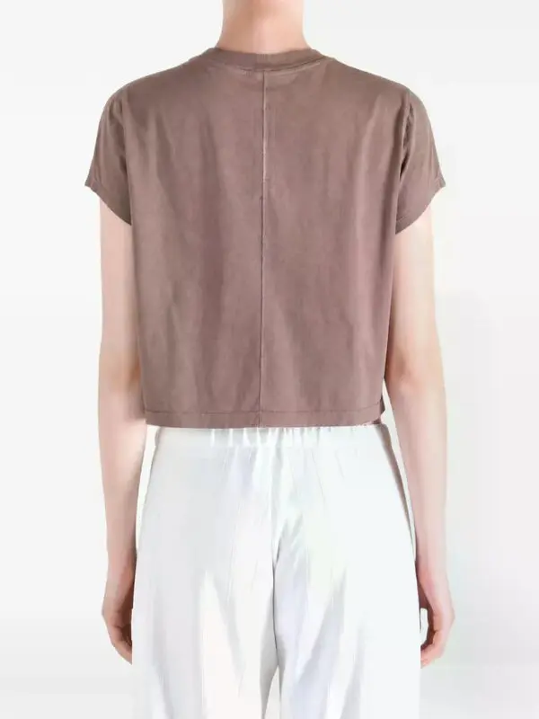 Rick Owens Hanging-strap Cropped T-shirt - Brown