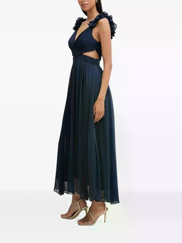 MORGAN Ruffled-strap Cutout Midi Dress