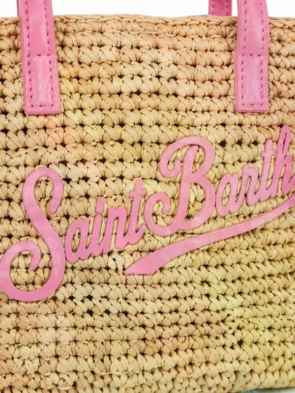 MC2 SAINT BARTH Logo-patch Raffia Tote Bag
