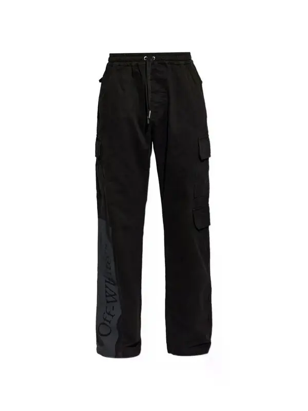 Off-White Logo-print Cargo Pants - Black