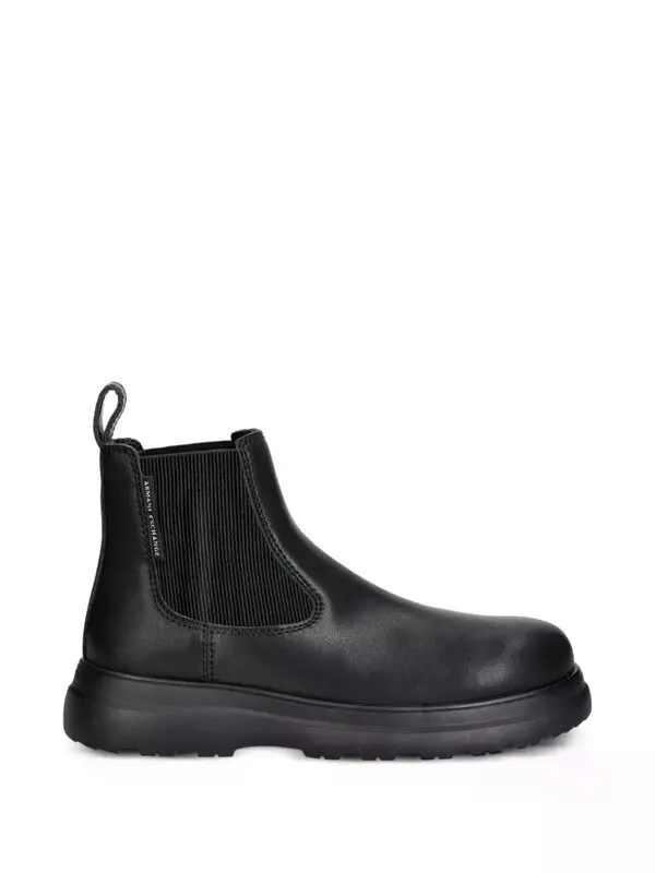 Armani Exchange Chunky Sole Chelsea Boots - Black