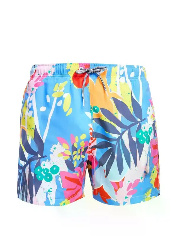 BOARDIES Miami Floral-print Swim Shorts - Blue