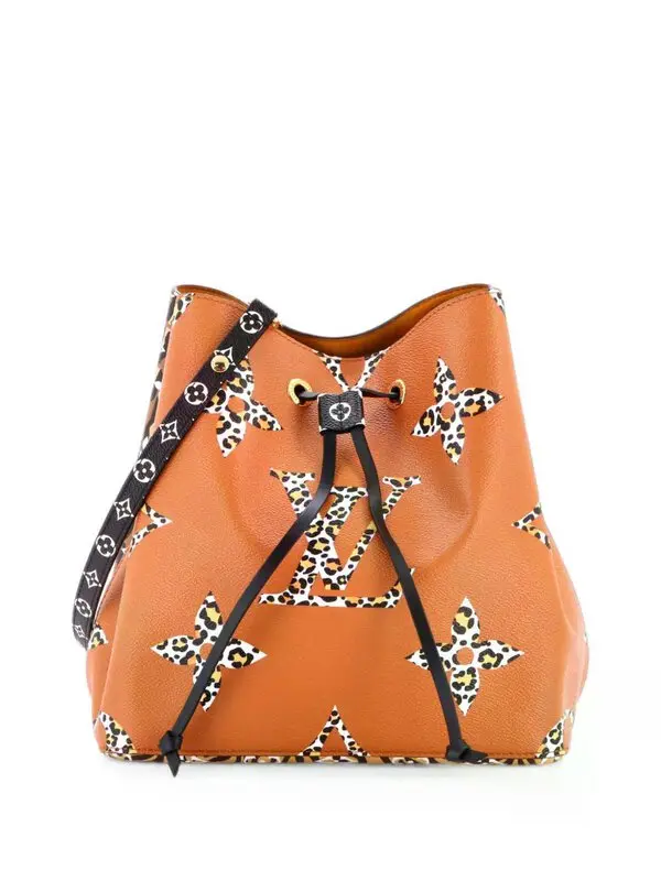 LOUIS VUITTON Limited Edition Jungle Monogram Giant Bucket Bag - Orange