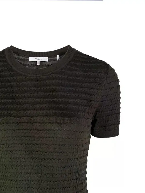 FRAME Smocked Short-sleeve Top