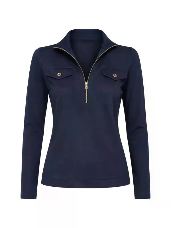 Goldbergh Denim Effect Quarter-zip Sweater