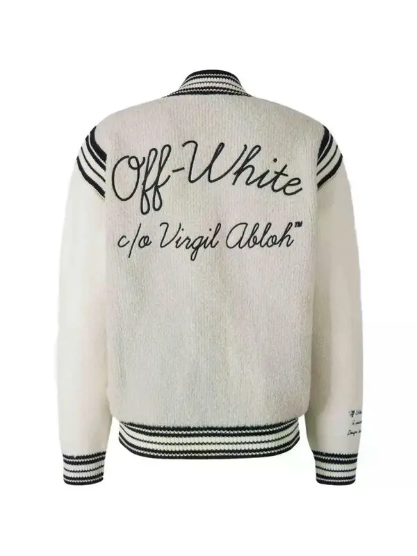 Off-White Logo-embroidered Striped-trim Jacket