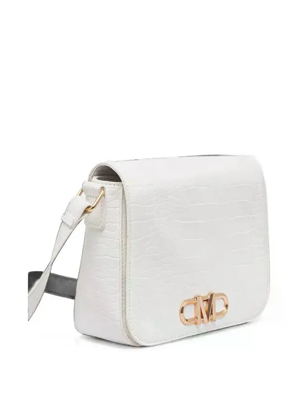MORGAN Croc-effect Logo Plaque Shoulder Bag