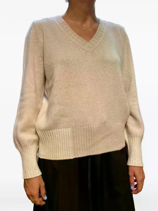 GRAN SASSO Ribbed-trim V-neck Sweater