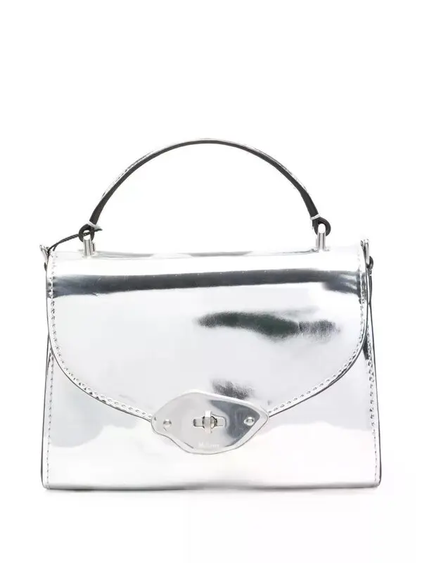 Mulberry Lana Patent-leather Tote Bag - Silver