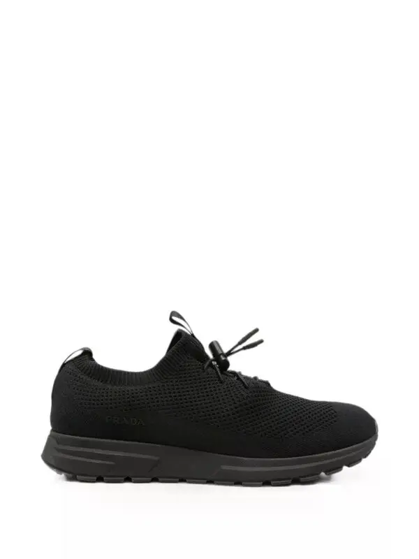 Prada Prax Stretch-knit Sneakers - Black