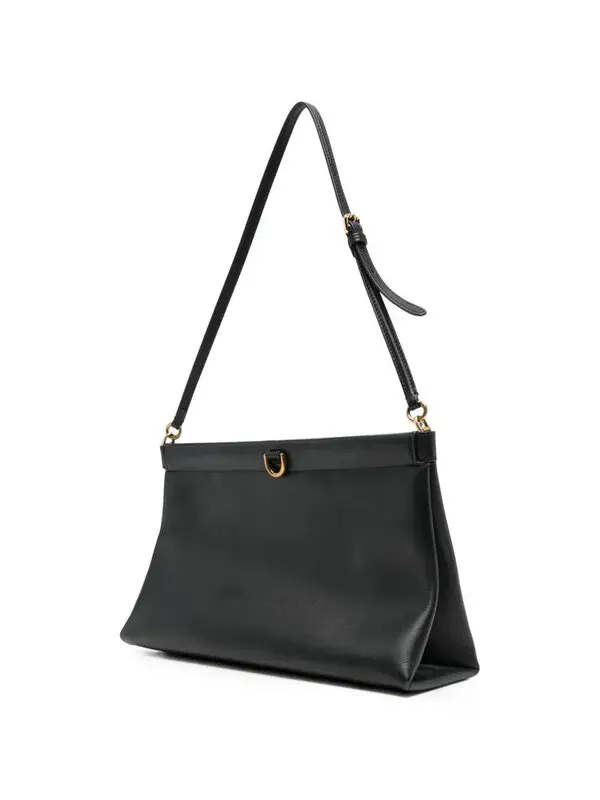 Etro Calf Leather Clutch Bag With Gold-tone Logo