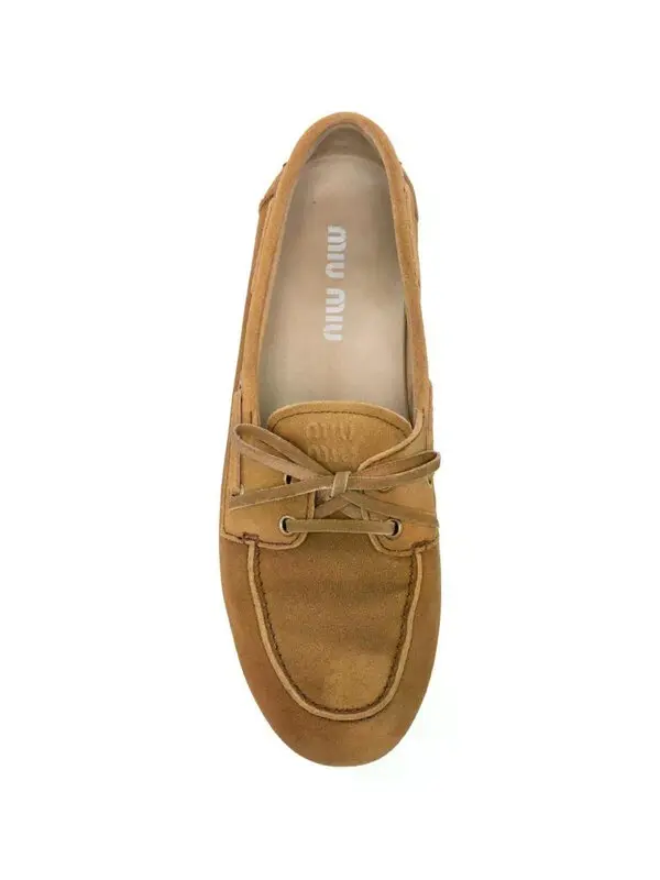 Miu Miu Suede Boat Shoes