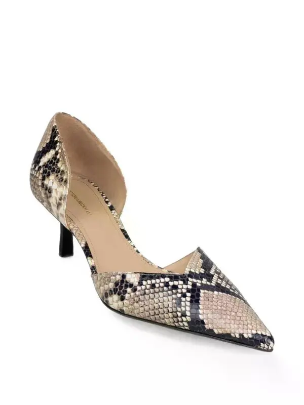Victoria Beckham D'orsay Snake-print Pumps
