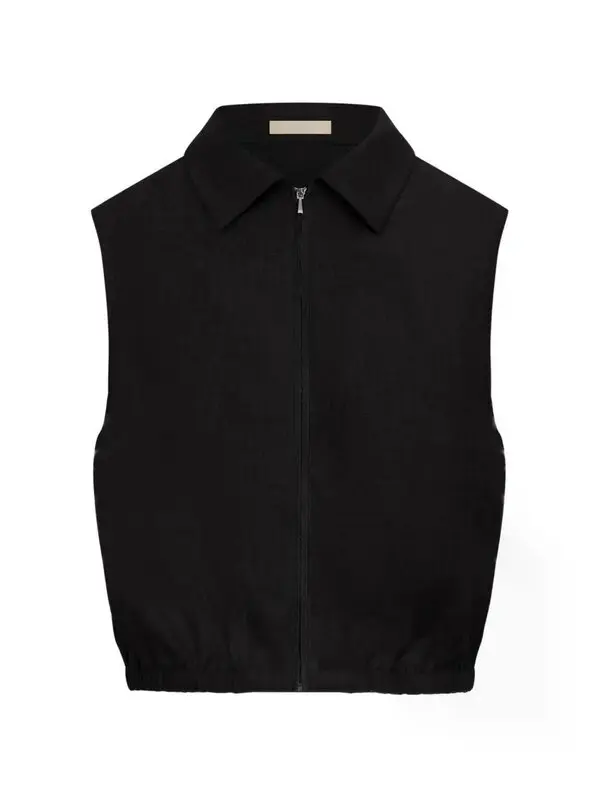 12 STOREEZ Bessette Zip-up Linen Waistcoat