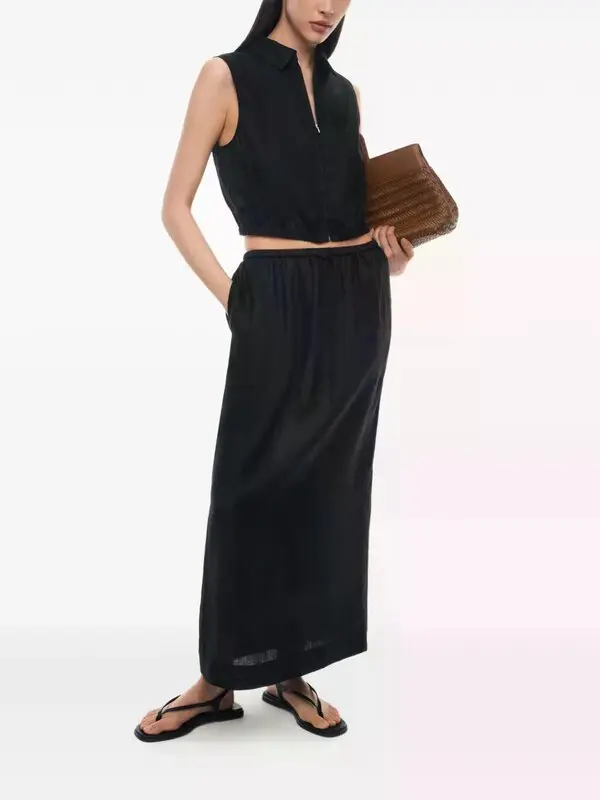 12 STOREEZ Bessette Zip-up Linen Waistcoat