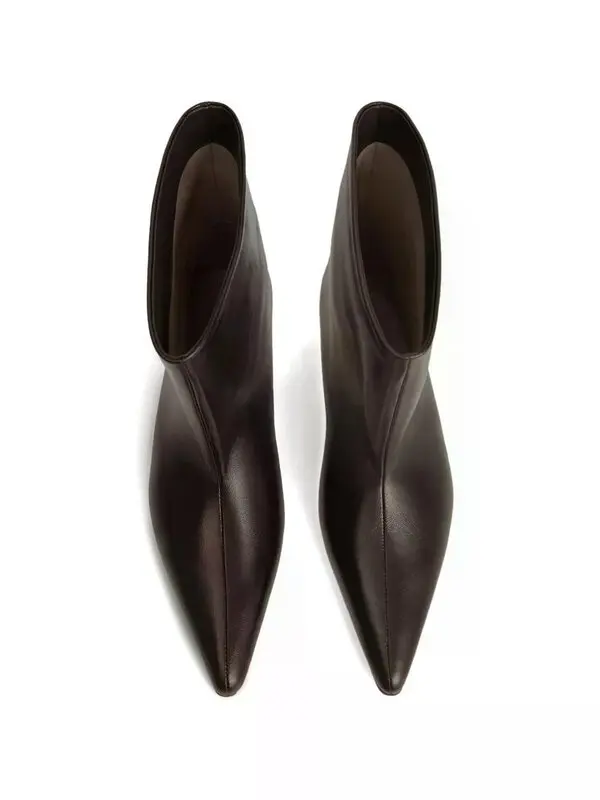 12 STOREEZ Pointed-toe Kitten-heel Ankle Boots