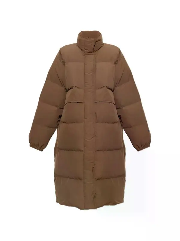 JIL SANDER Quilted Stand-up Collar Jacket - Brown