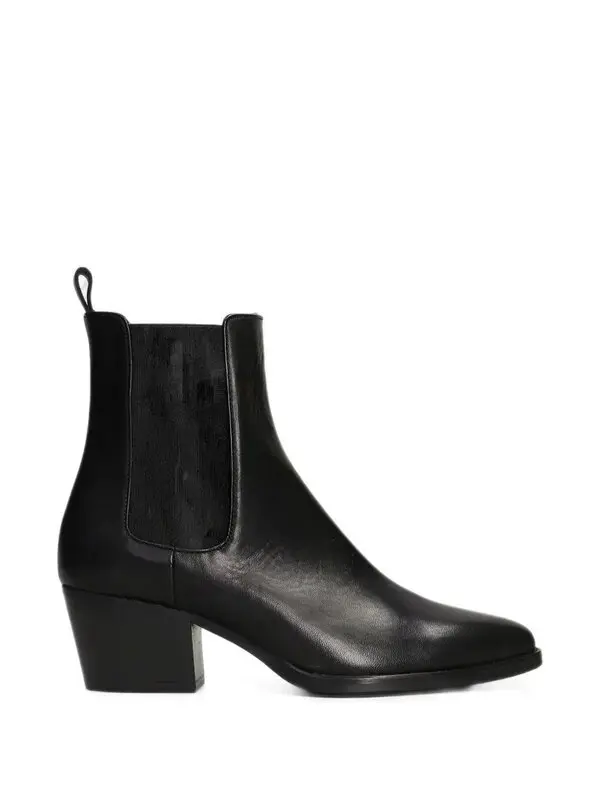 JULIE DEE Elasticated Side-panel Chelsea Boots - Black