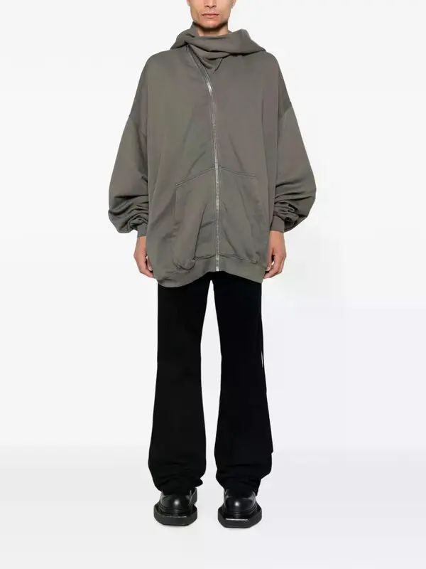 Rick Owens Mountain Hun Oversized Zip-up Hoodie