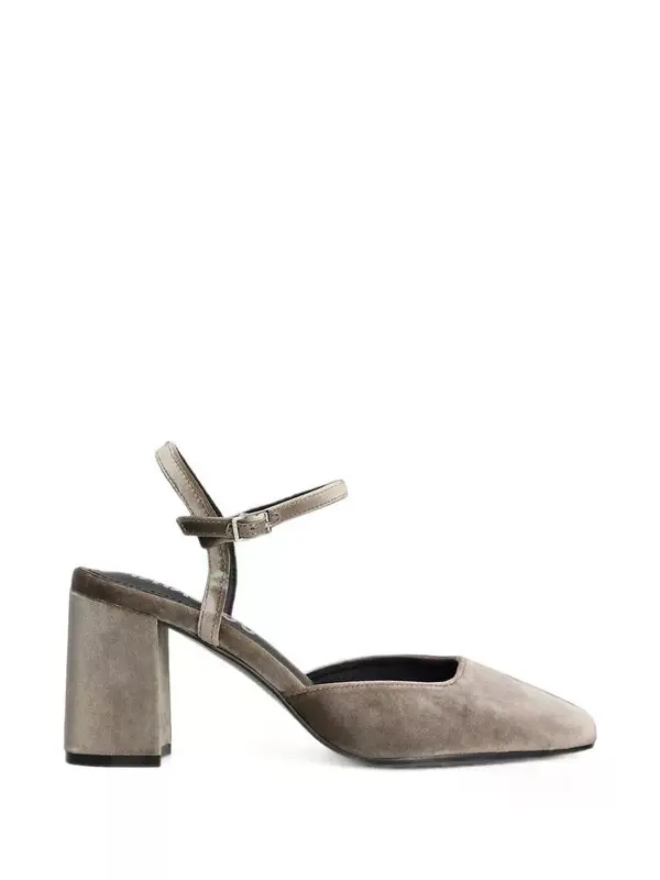 BIBI LOU Emily Suede Buckle-fastening Pumps - Grey