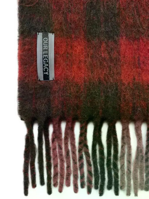 Our Legacy Estate Plaid Fuzzy Scarf