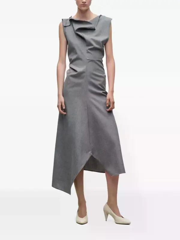 Victoria Beckham Draped Tailored Midi Dress