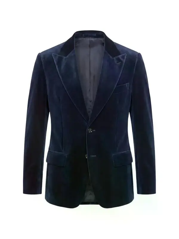 LARDINI Velvet Peak-lapel Blazer