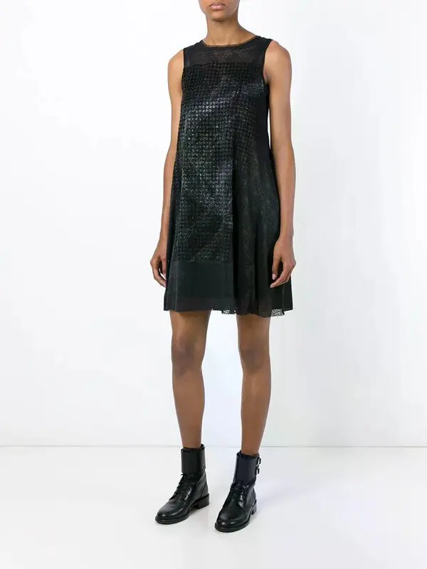 High Sleeveless Shift Dress