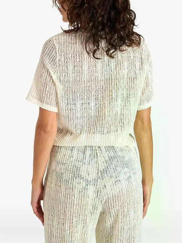 BANANA MOON Open-knit T-shirt - Neutrals