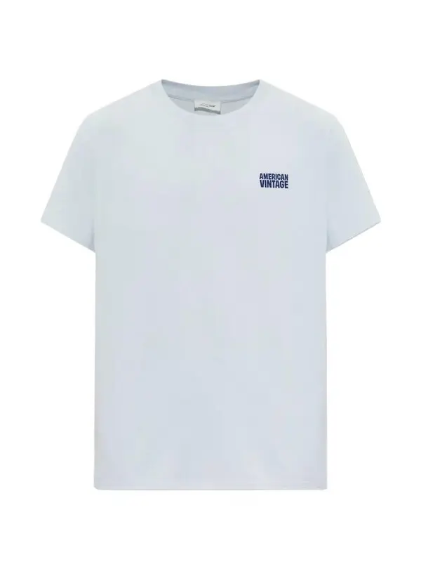 American Vintage Ykobow Logo-print T-shirt - Blue