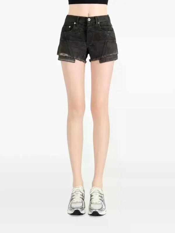 Rick Owens Distressed Denim Shorts