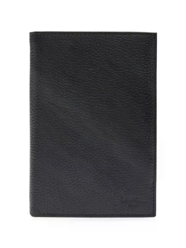 LANCEL Leon Grained Leather Wallet - Black
