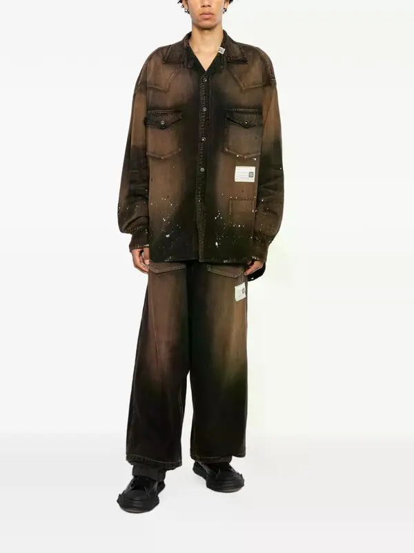 Mihara Yasuhiro Flatted Collar Denim Shirt