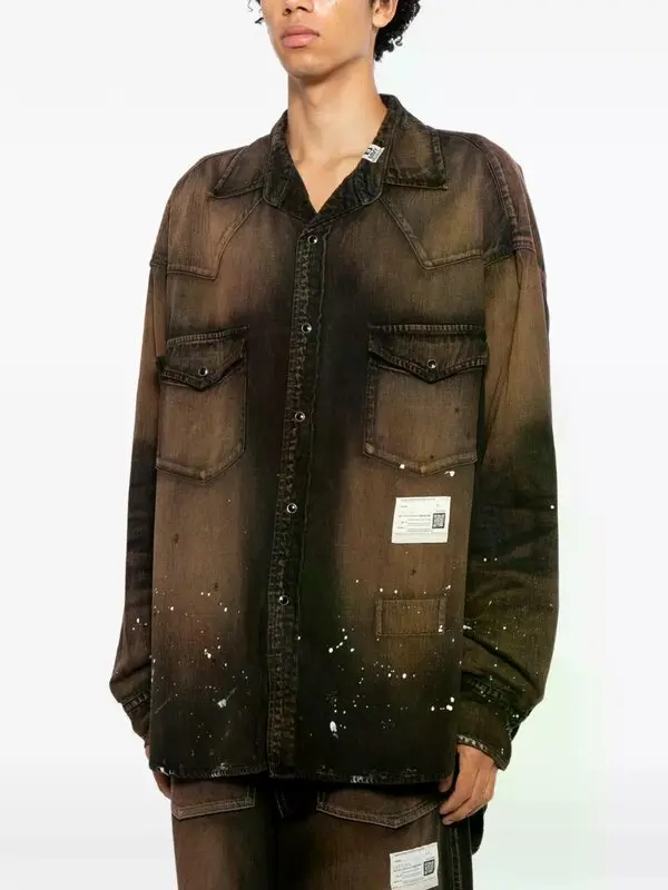 Mihara Yasuhiro Flatted Collar Denim Shirt