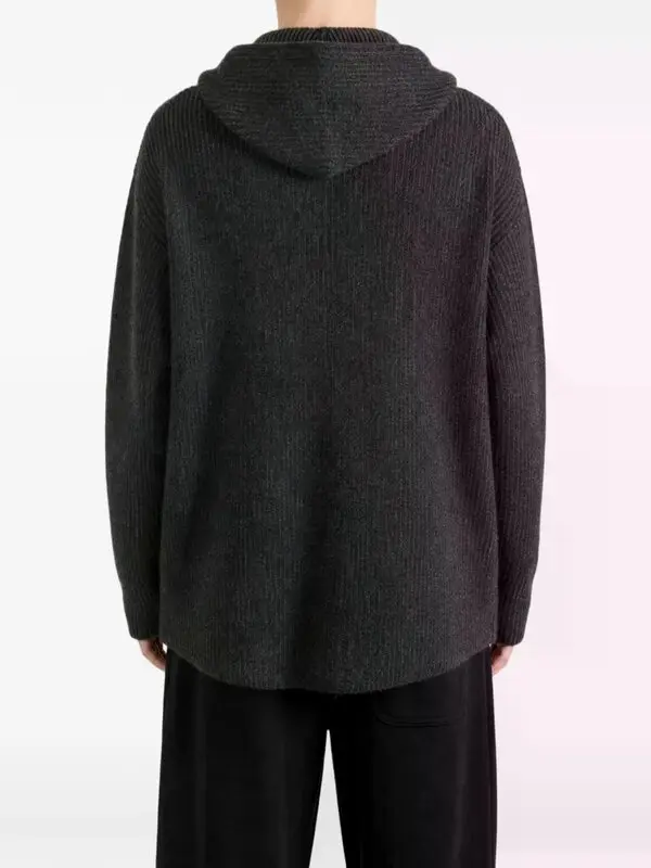 UMA WANG Ribbed Zip-up Hoodie