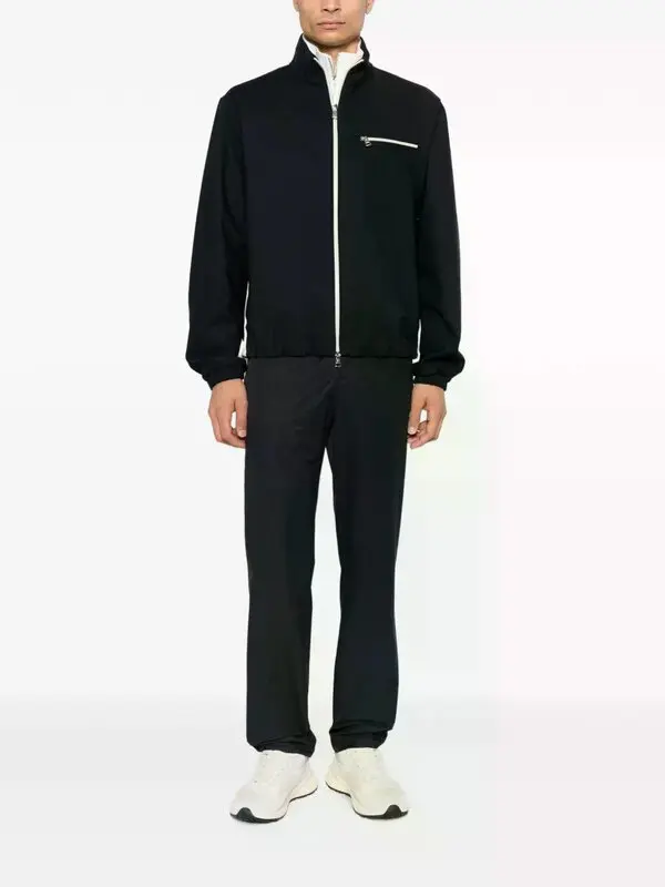 Moncler Logo-patch Zip-up Jacket - Black