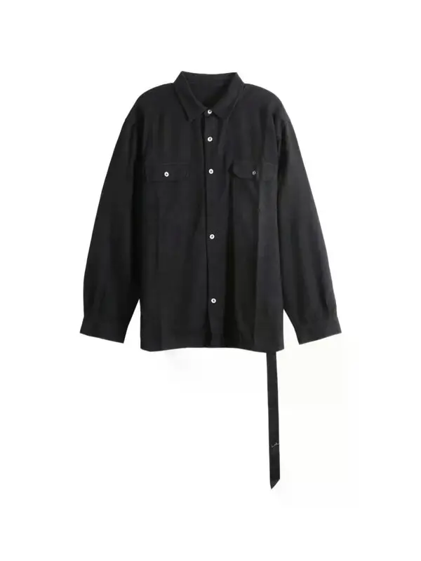 Rick Owens Flap-pocket Strap-detail Shirt - Black