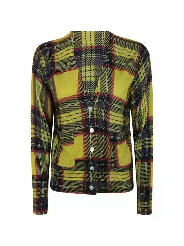 IN BED WITH YOU Geometric-print Cardigan - Yellow