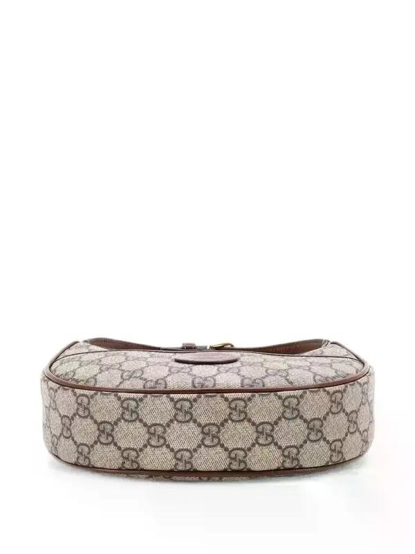 Gucci Interlocking G Patch Half Moon Gg Coated Canvas Mini Hobo Bag