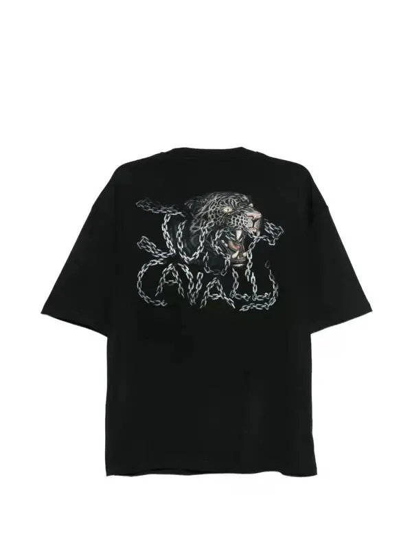 Just Cavalli Leopard Chain-print T-shirt